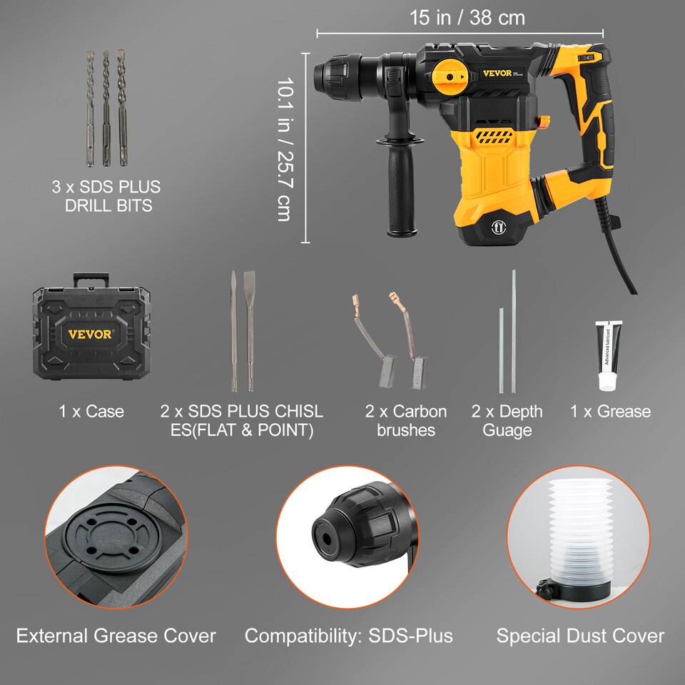 Rotary Hammer Drill for Concrete Demolition | Tools Vine